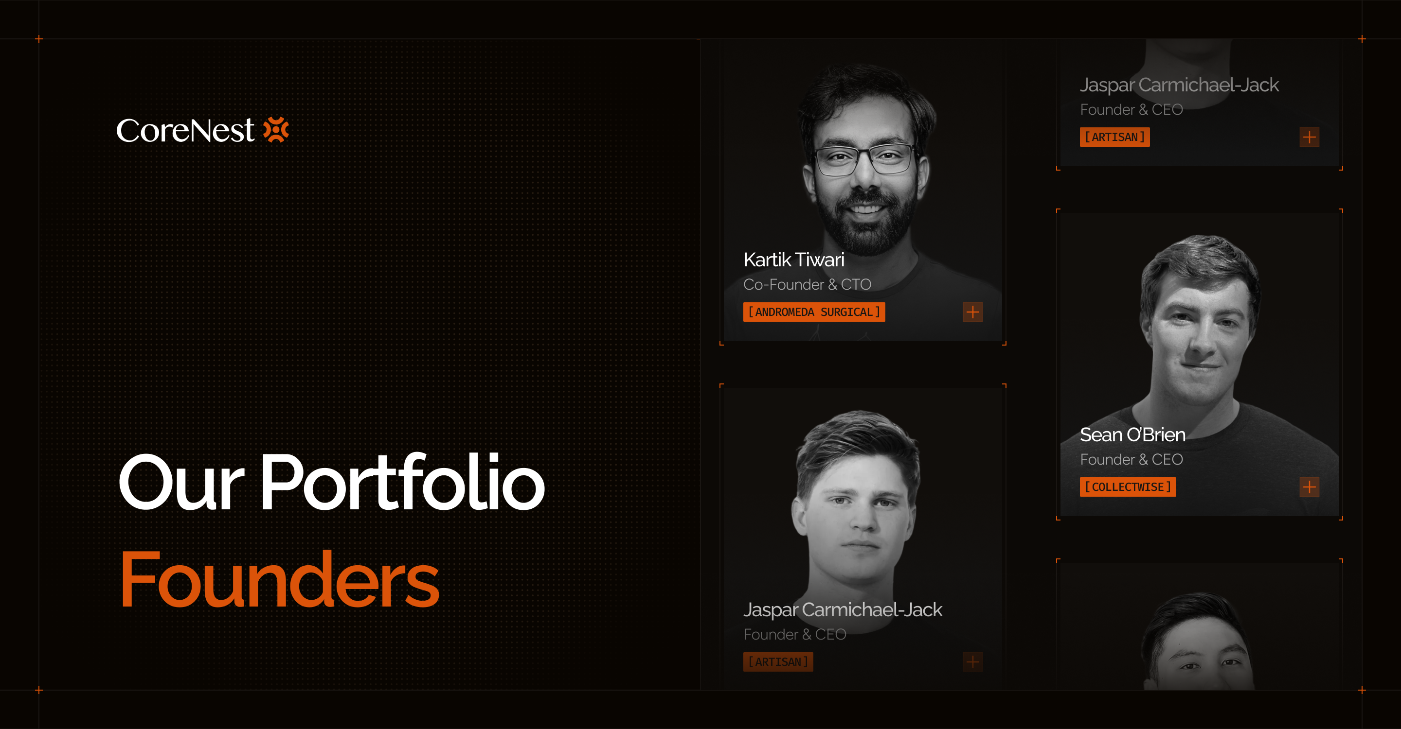 Founders We Back | CoreNest Capital